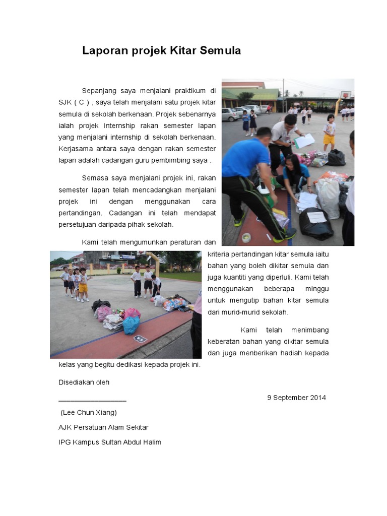 Laporan Projek Alam Sekitar | PDF