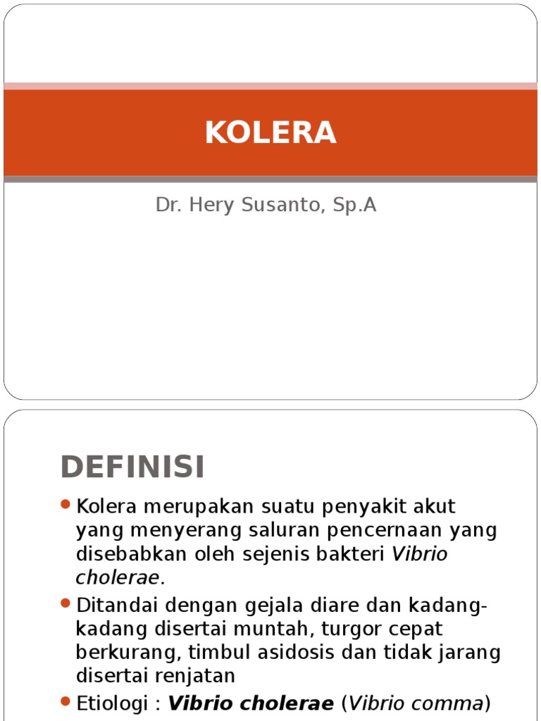 KOLERA | PDF | Kesehatan Holistik | Sains & Matematika