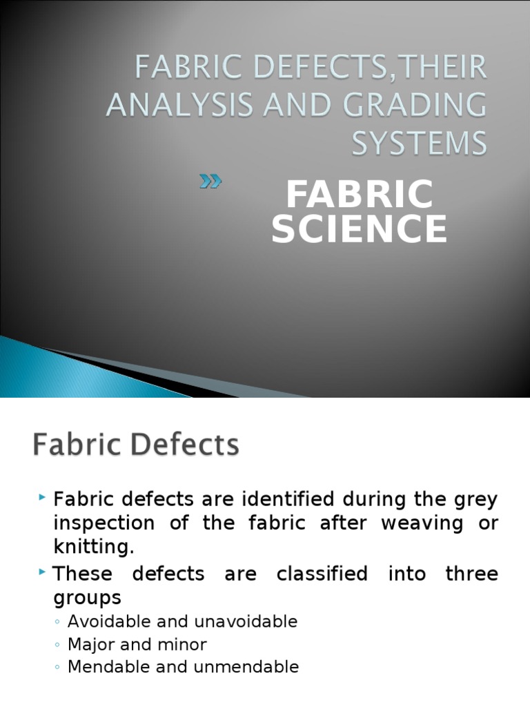 Fabric Defects | PDF | Textiles | Textile Arts