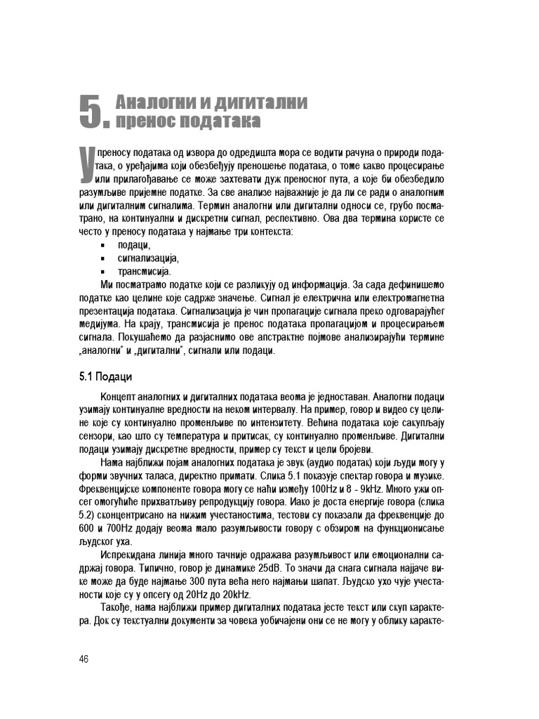 Analogni I Digitalni Prenos Podataka | PDF