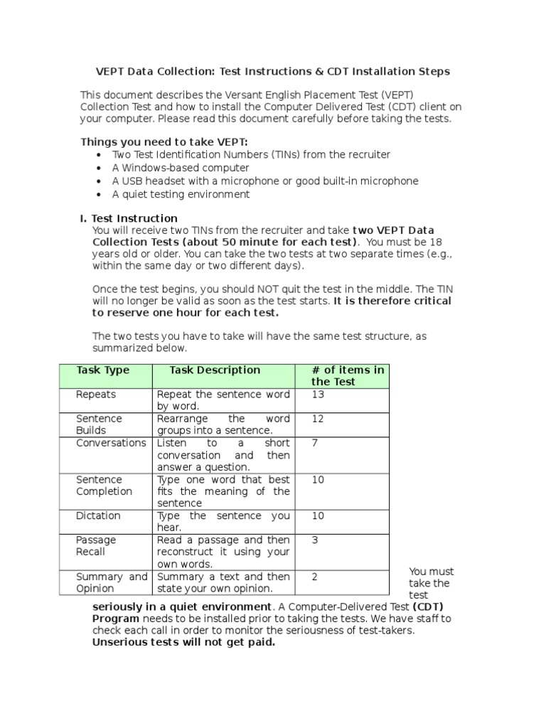 Test Instruction & CDT Installation | PDF | Digital Technology | Software