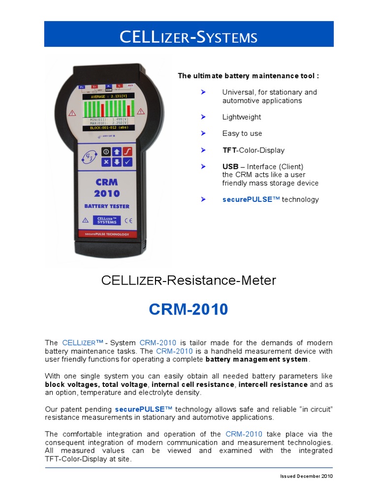 CRM2010 Eng PDF | PDF | Electrical Resistance And Conductance ...