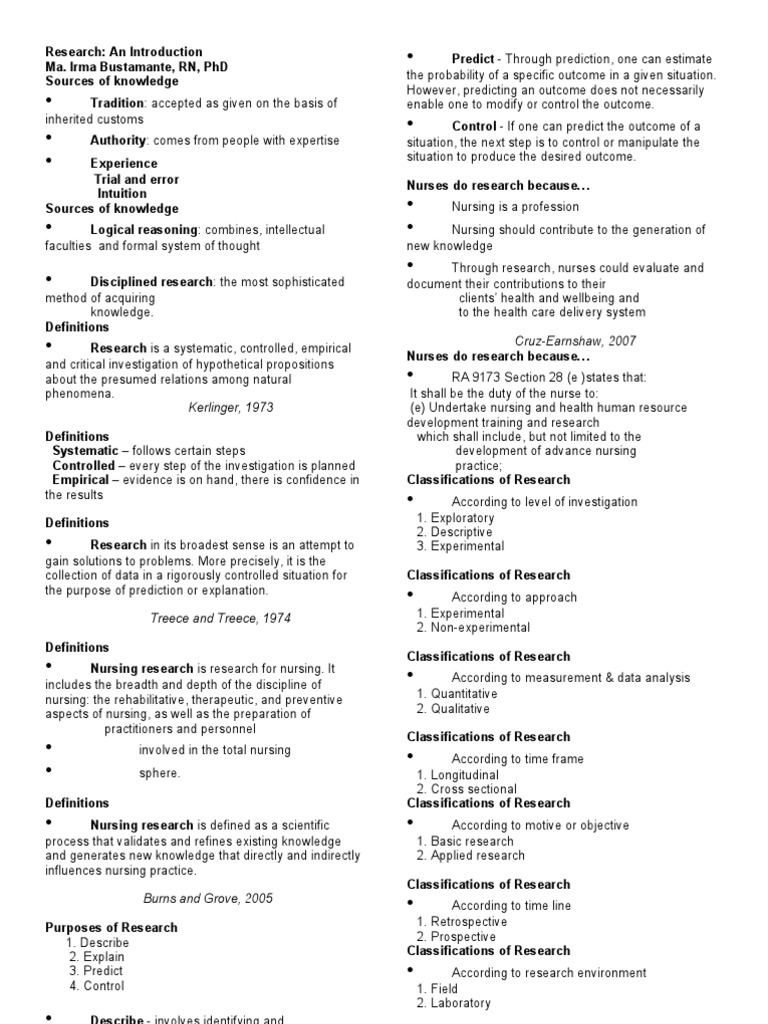 Research Handouts | Qualitative Research | Quantitative Research
