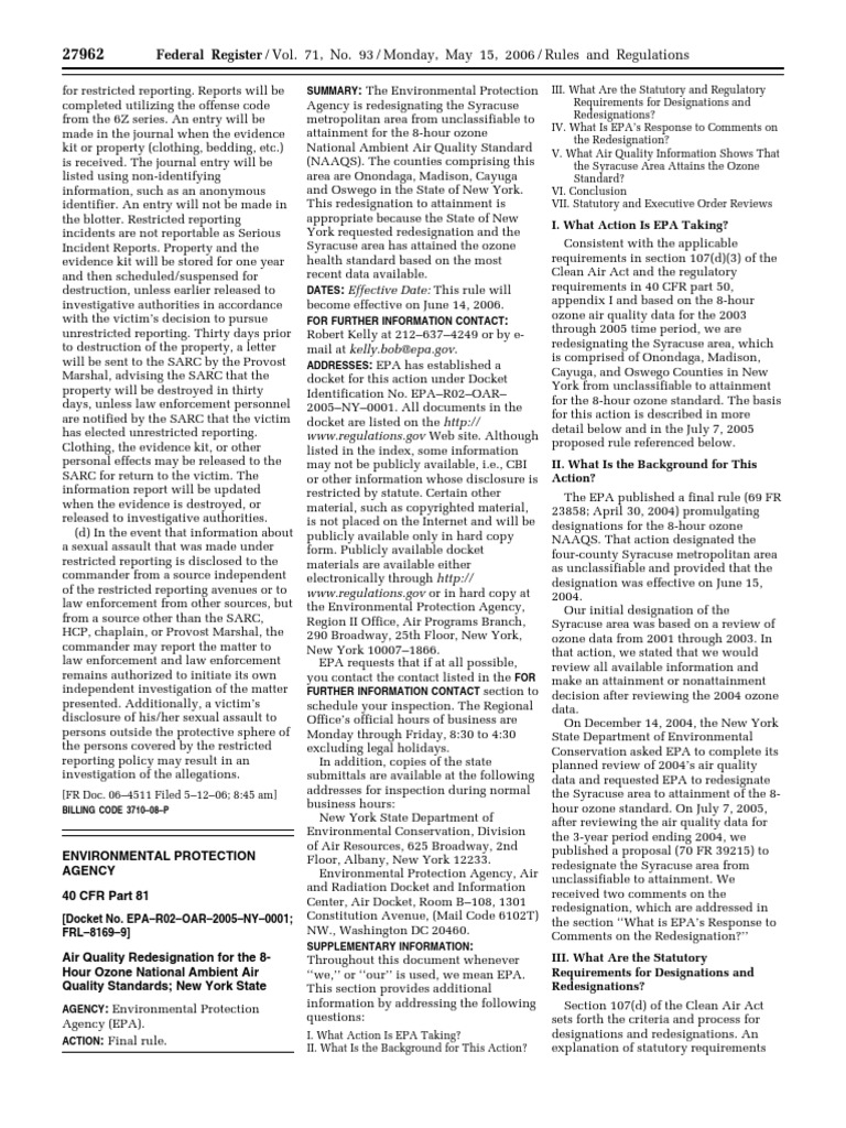 Rule: Air Pollution Standards of Performance For New Stationary Sources ...