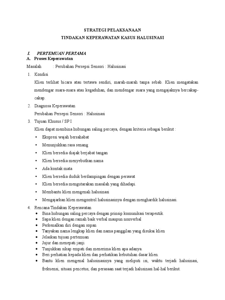 SPTK SP 1 Halusinasi | PDF