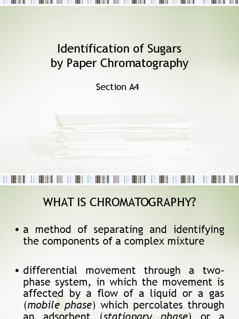 Paper Chromatography for Sugars | PDF | Chromatography | Laboratory ...