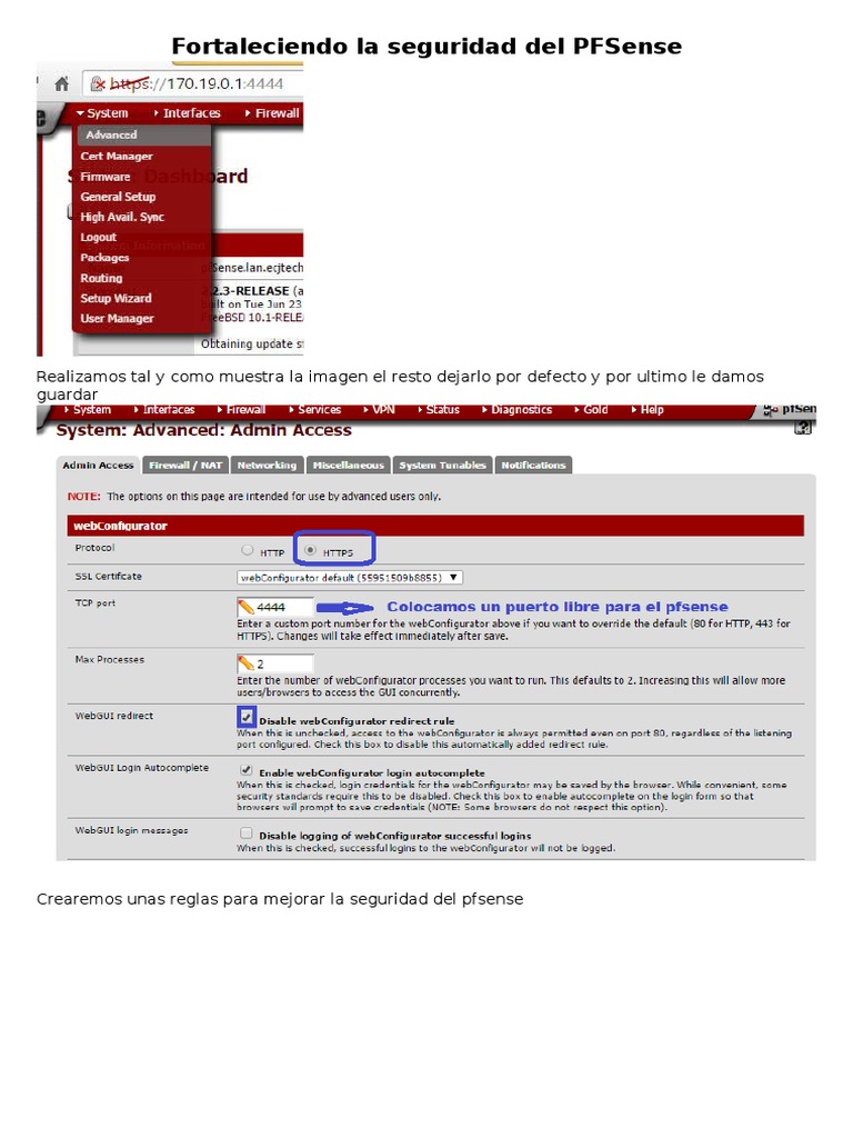 Fortaleciendo la seguridad del router PfSense mediante la configuración ... Fortaleciendo la seguridad del router PfSense mediante la configuración ...