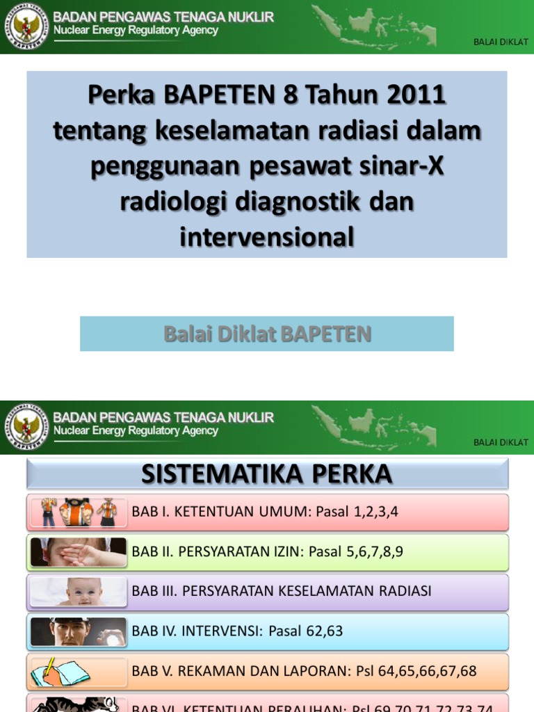 Perka BAPETEN 8 Tahun 2011 (Bahan Tayang) PDF | PDF | Sains ...