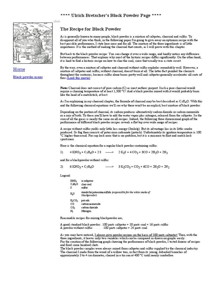 Black Powder Recipes | PDF | Gunpowder | Charcoal