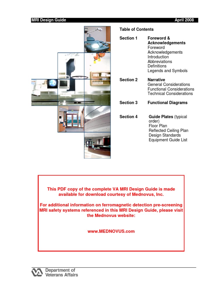 MRI Facility Design Guidelines | PDF | Magnetic Resonance Imaging ...