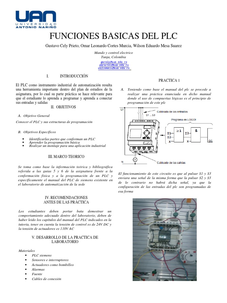 Informe Mando y Control | PDF | Controlador lógico programable | Programa de computadora