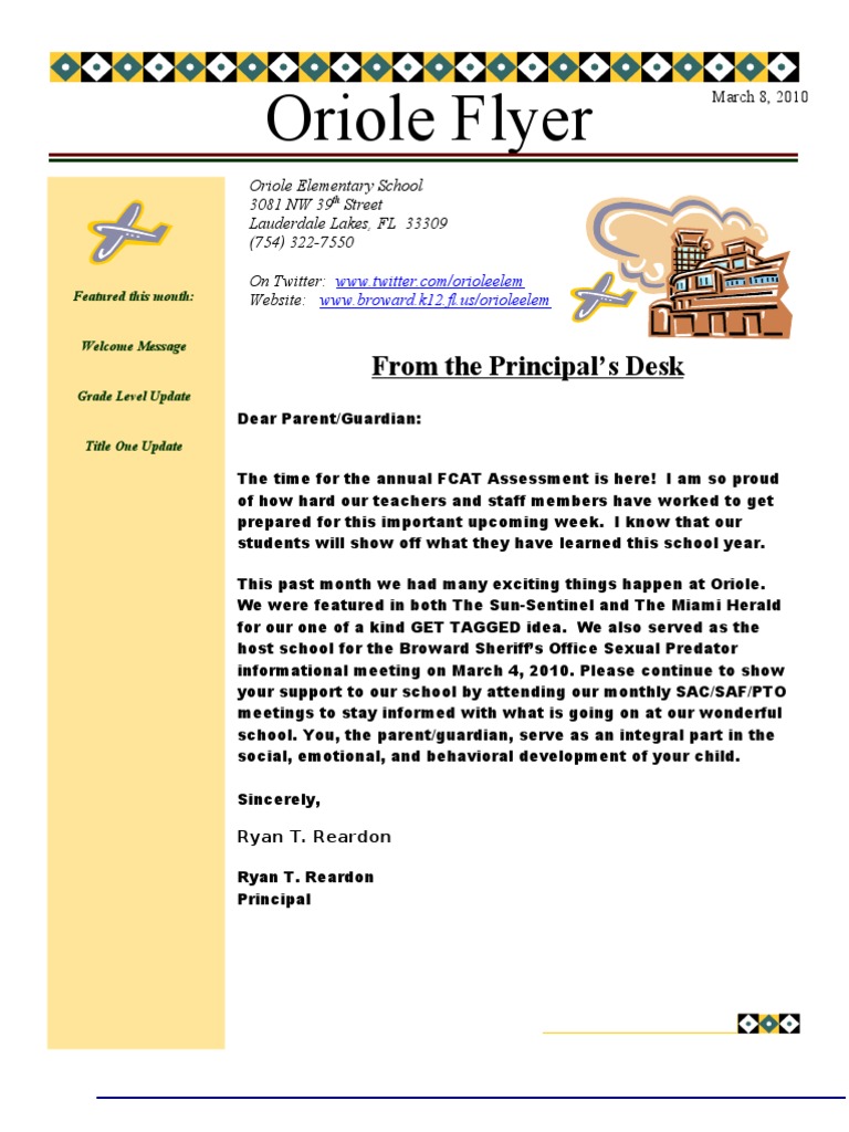 Oriole Flyer | PDF | Cloud | Teachers