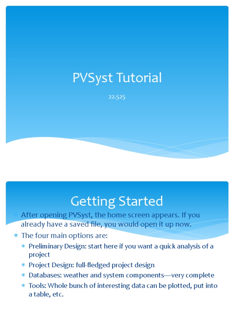 PVSyst Tutorial | PDF | Kilowatt Hour | Electric Power