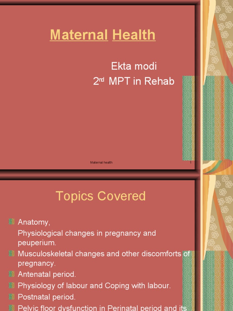 Maternal Health | PDF | Pelvis | Uterus