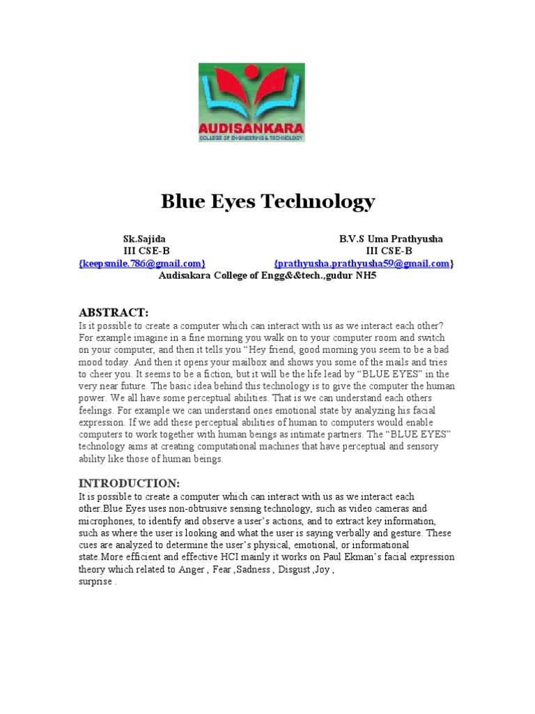 Blue Eyes Technology | PDF