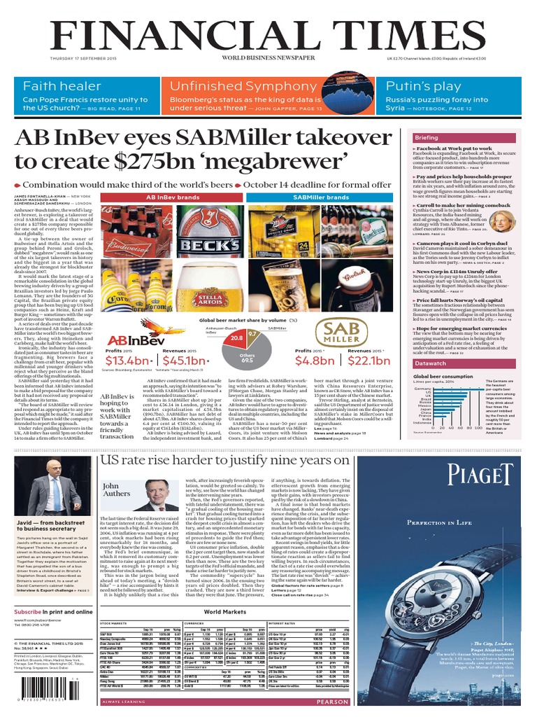 Financial Times Newspaper 20150917 | Download Free PDF | Central Banks ...