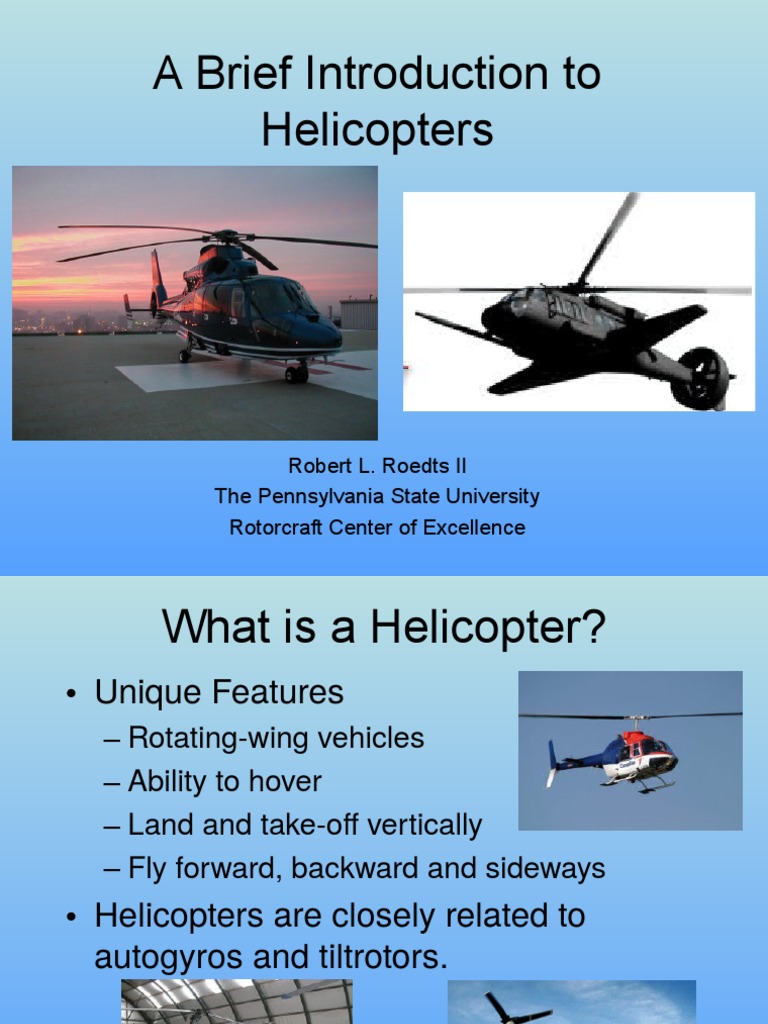 Helicopter Aero Intro | PDF | Rotorcraft | Helicopter