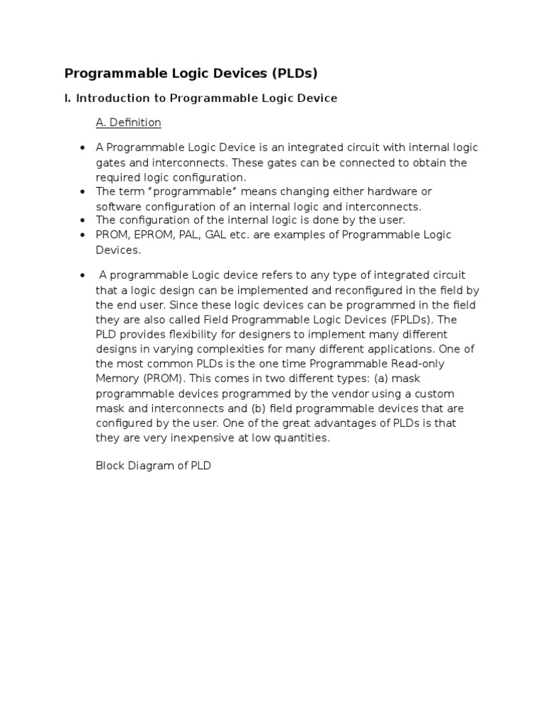 Programmable Logic Devices Report | PDF | Field Programmable Gate Array ...