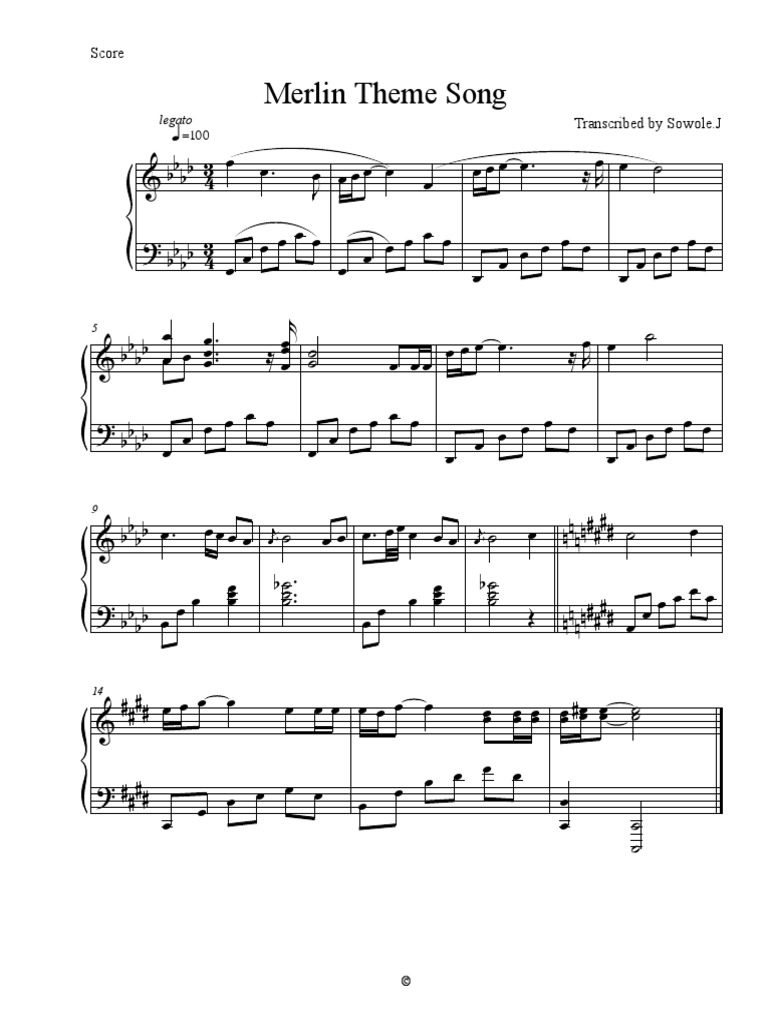 Merlin Theme Song | PDF