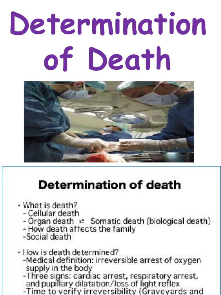 Determination of Death | Download Free PDF | Death | Health Sciences