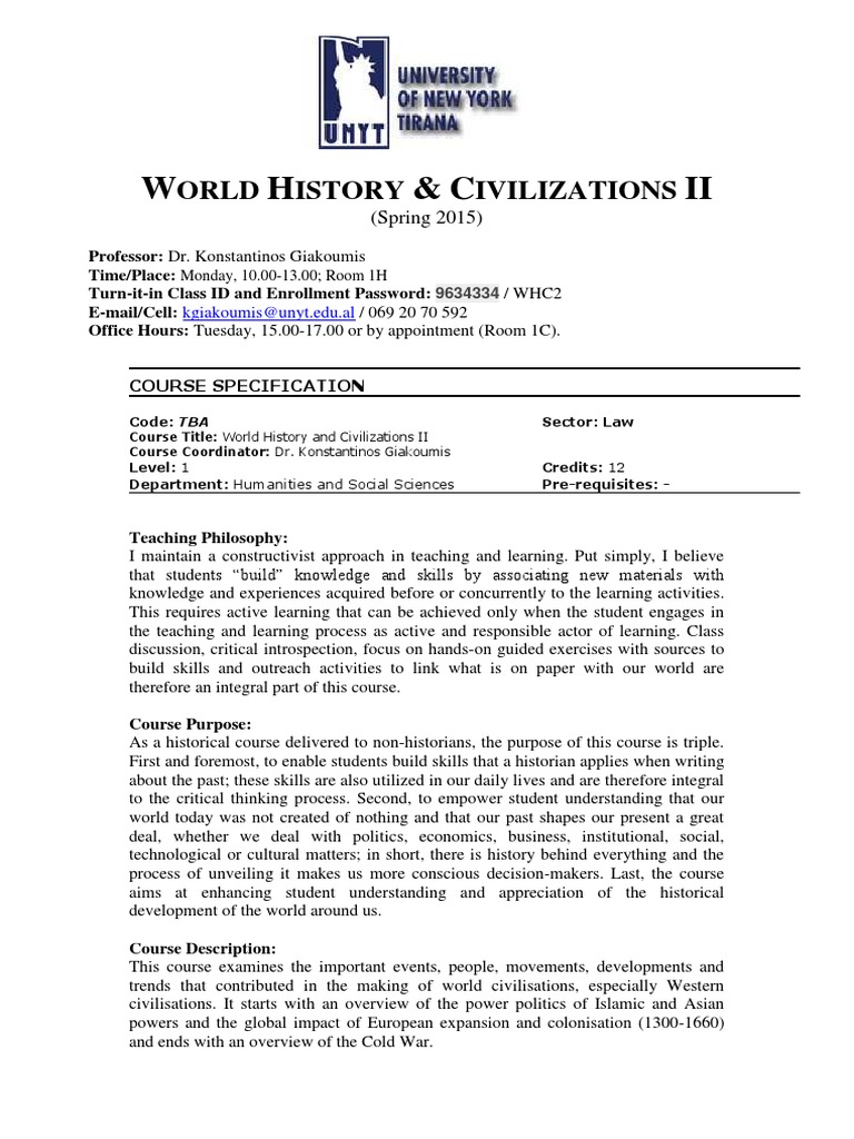 World History & Civilizations II, UoG (Spring 2015) | PDF | Test ...