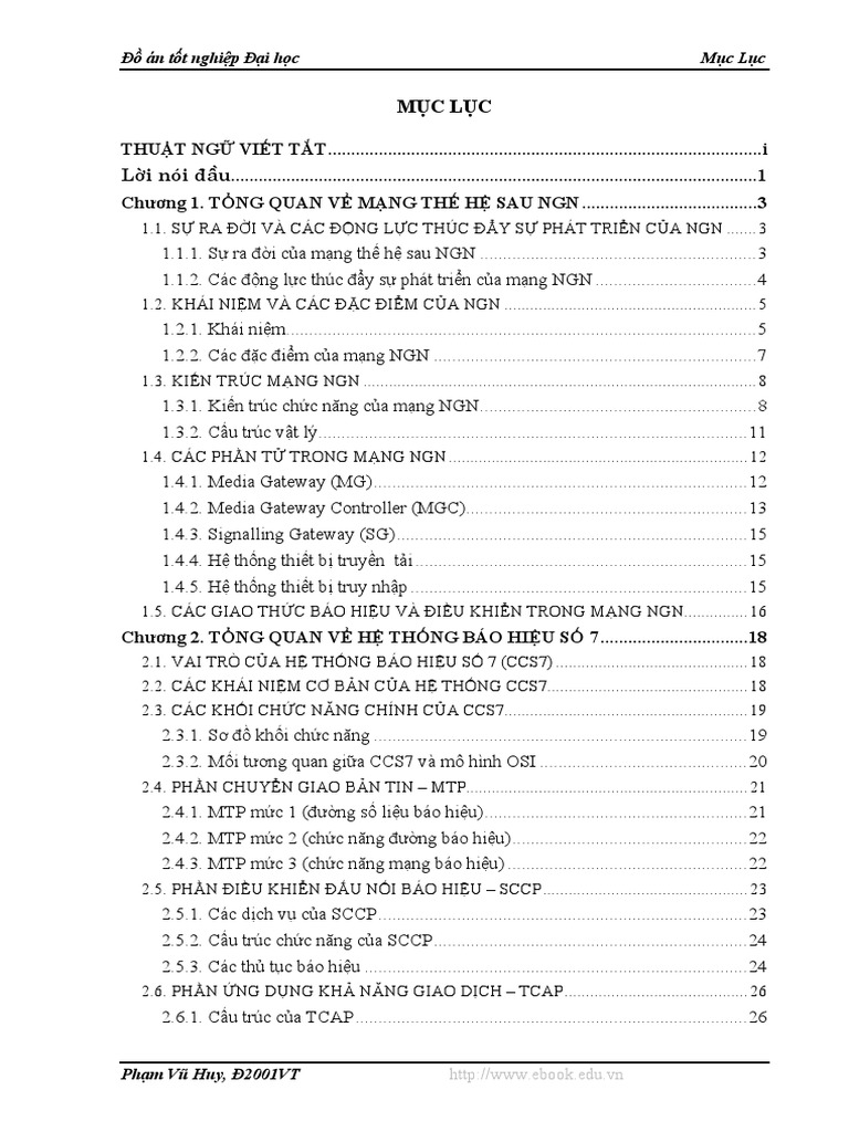 Tổng Quan Về Các Giao Thức Báo Hiệu Và Điều Khiển Trong Mạng NGN | PDF