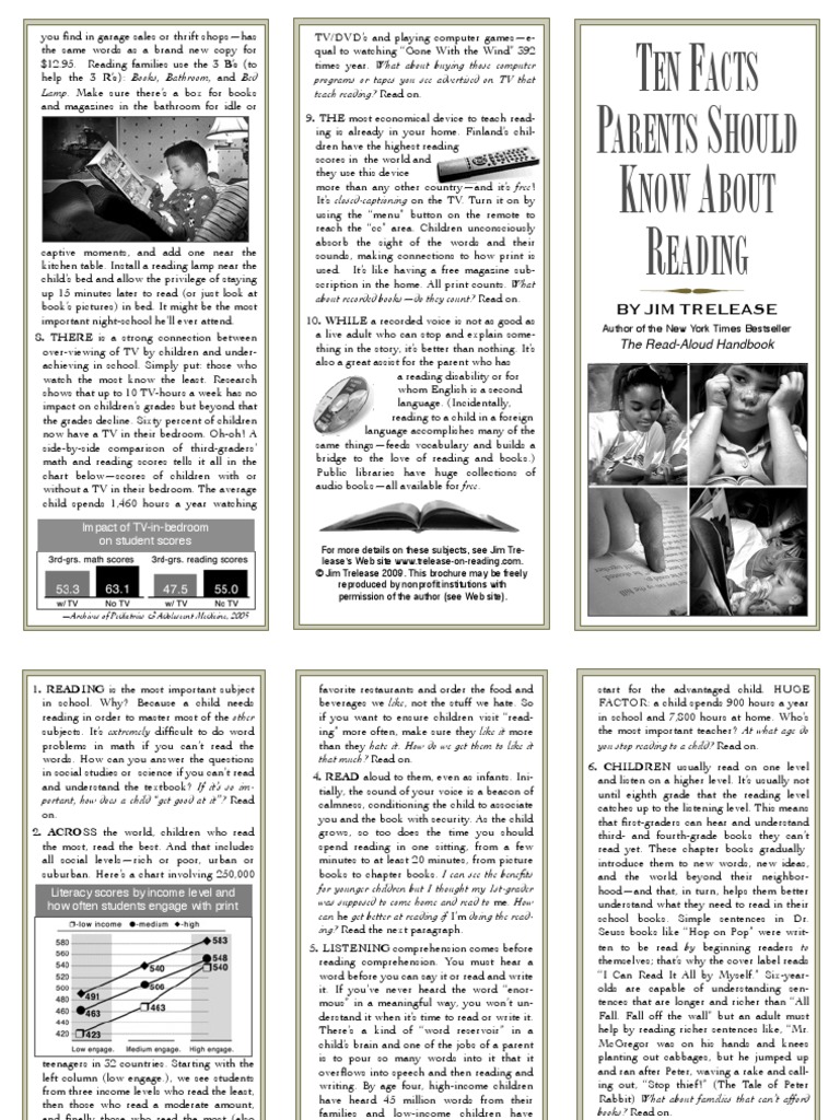 10 Reading Facts Brochure | PDF | Reading (Process) | Reading Comprehension
