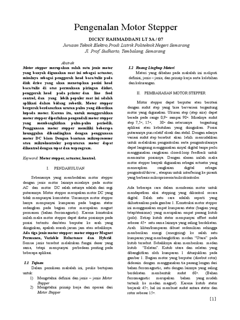 Motor Stepper | PDF