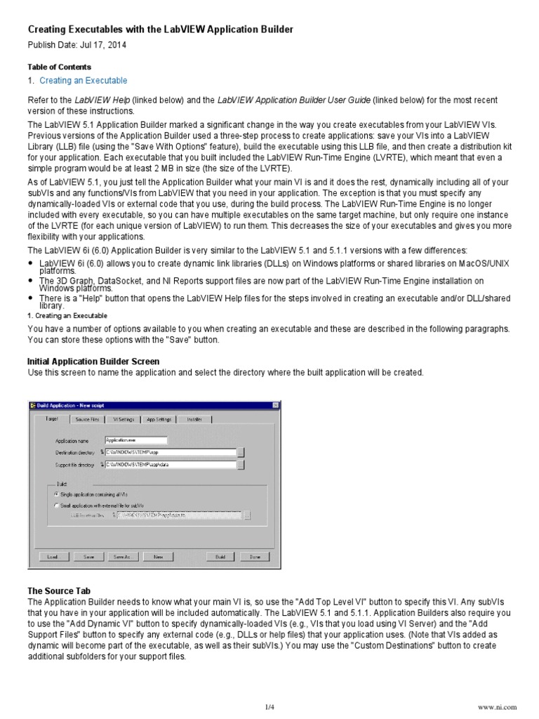 Labview Help Labview Application Builder User Guide | PDF | Library ...