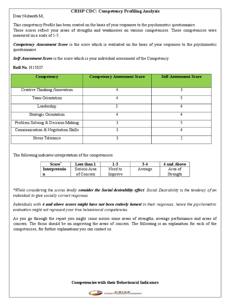 CDC Competency Profile Analysis | PDF | Competence (Human Resources ...