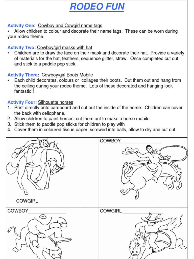 Rodeo Printables | PDF