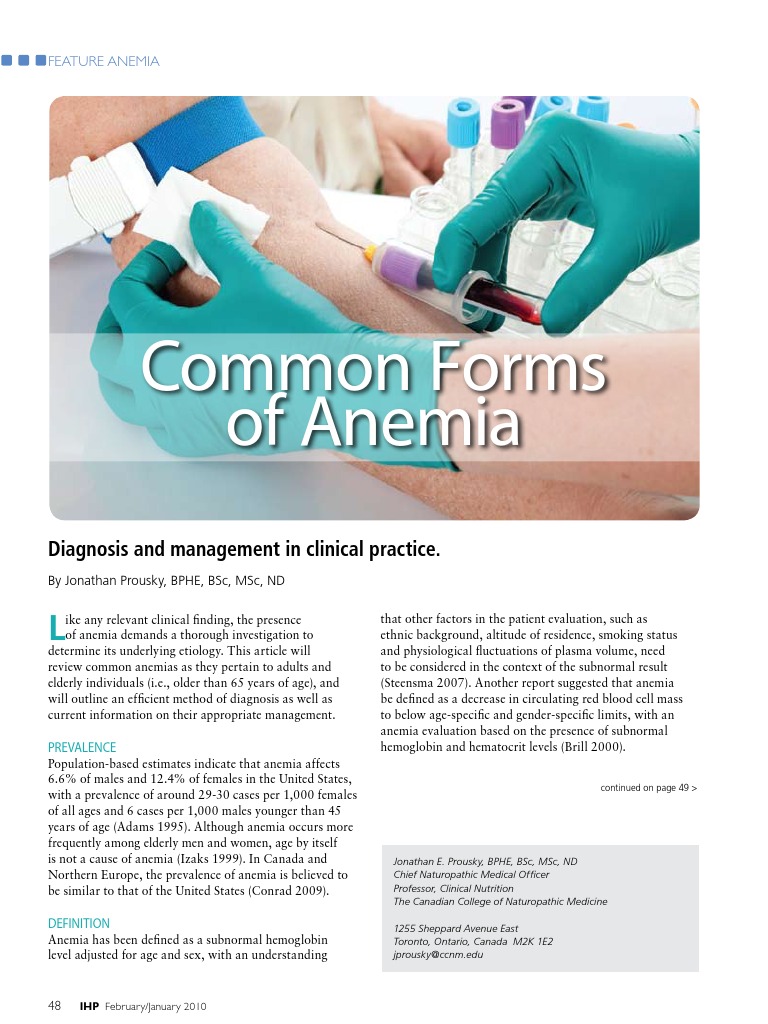 Common Forms of Anemia: Diagnosis and Management in Clinical Practice ...