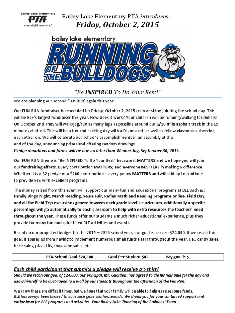 2015 Fun Run Information | PDF | Business
