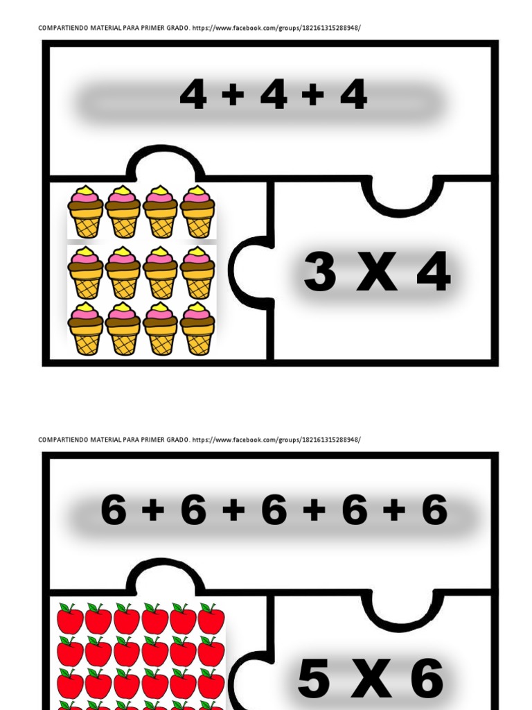 Rompecabezas de Multiplicaciones | PDF