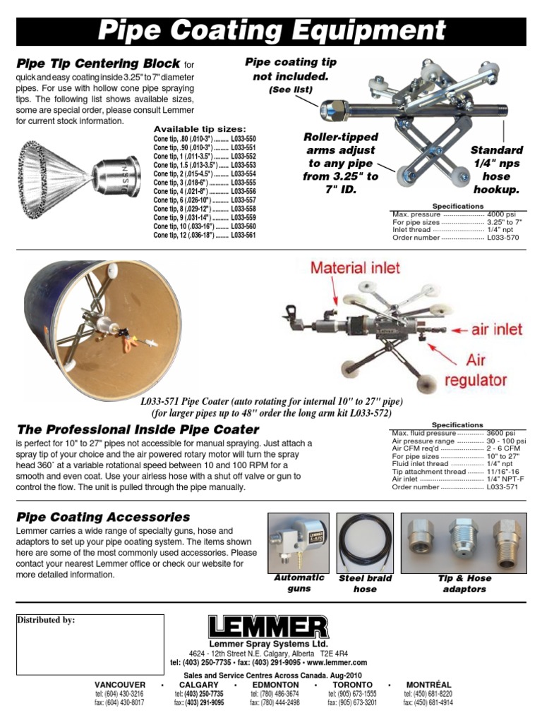 Pipe Coating Equipment Overview | PDF