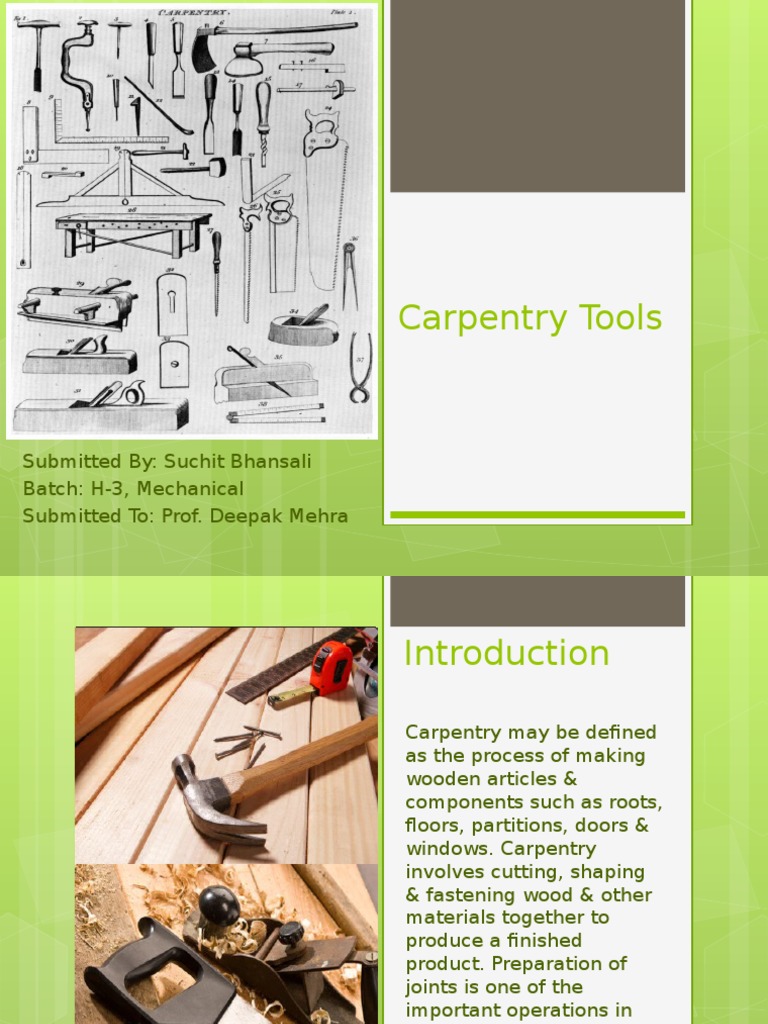 An In-Depth Look at Essential Carpentry Tools | PDF | Blade | Crafts
