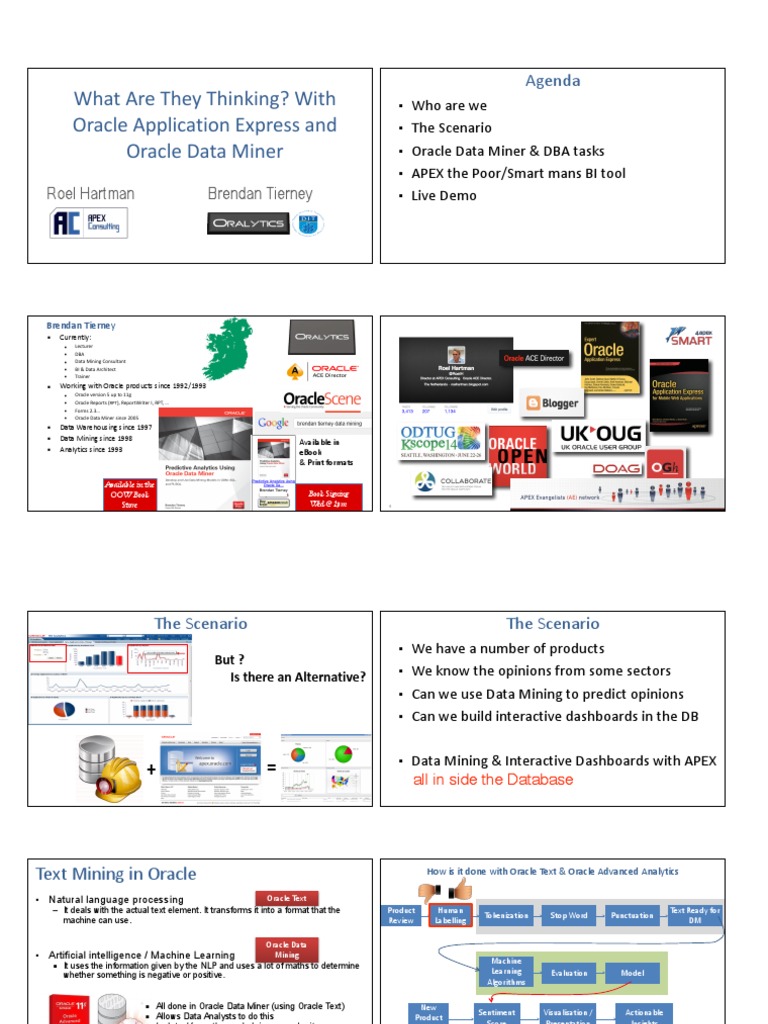 What Are They Thinking? With Oracle Application Express and Oracle Data Miner | PDF | Computer ...