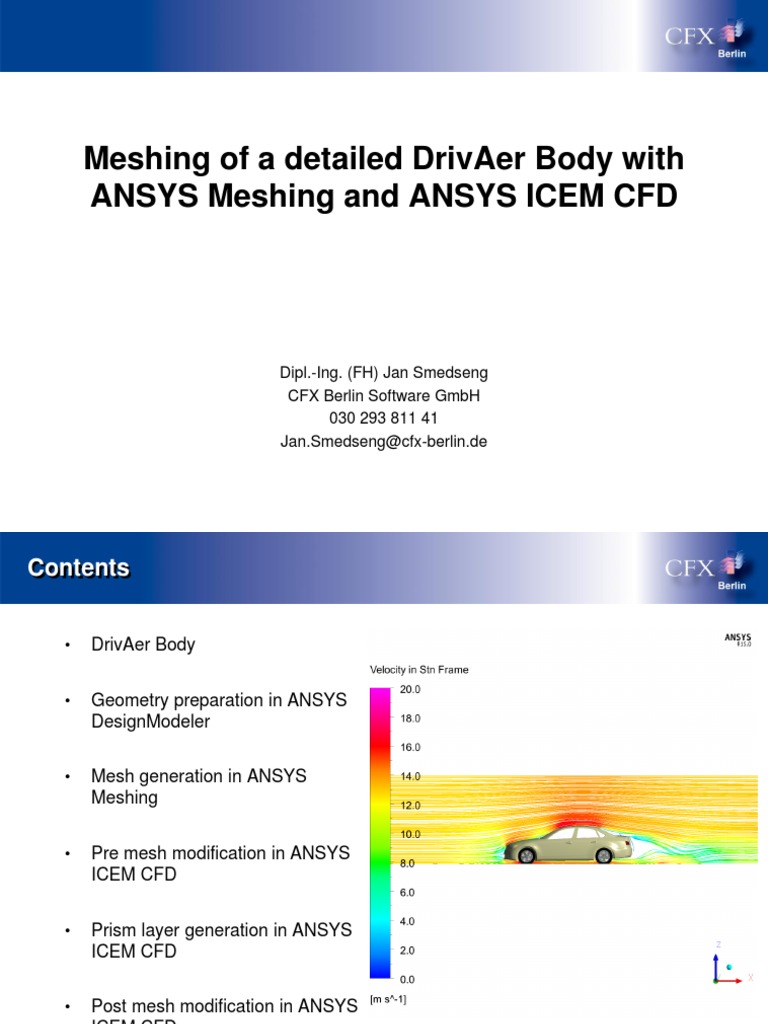 Meshing of A Detailed Drivaer Body With Ansys Meshing and Ansys Icem ...