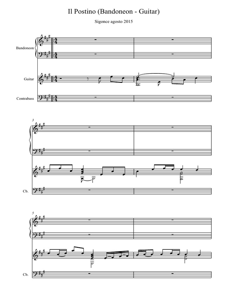 Il Postino Band-Git - Full Score | PDF