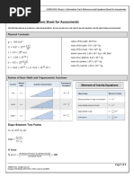 Physics 30 Formula Sheet New | PDF | Electronvolt | Quark