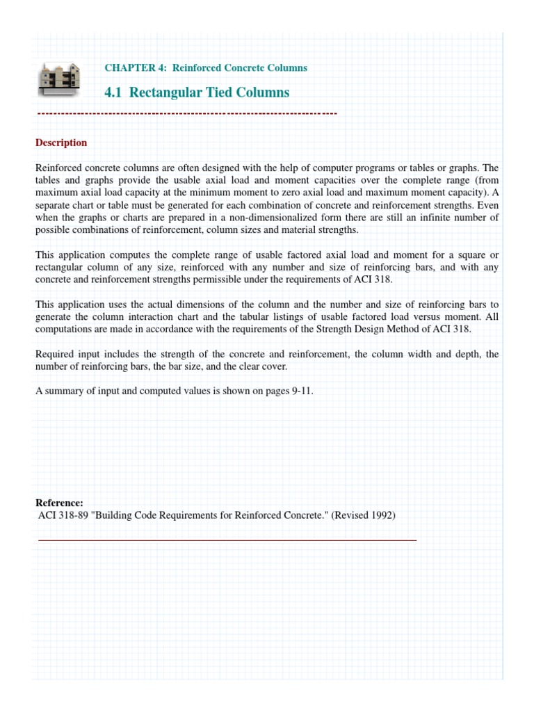4.1 Rectangular Tied Columns: CHAPTER 4: Reinforced Concrete Columns ...