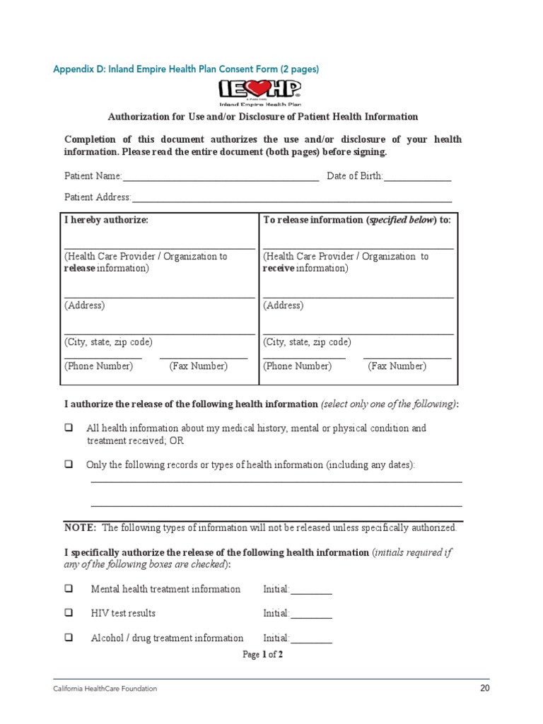 D Iehp Consent Form | PDF | Health Care | Health Economics