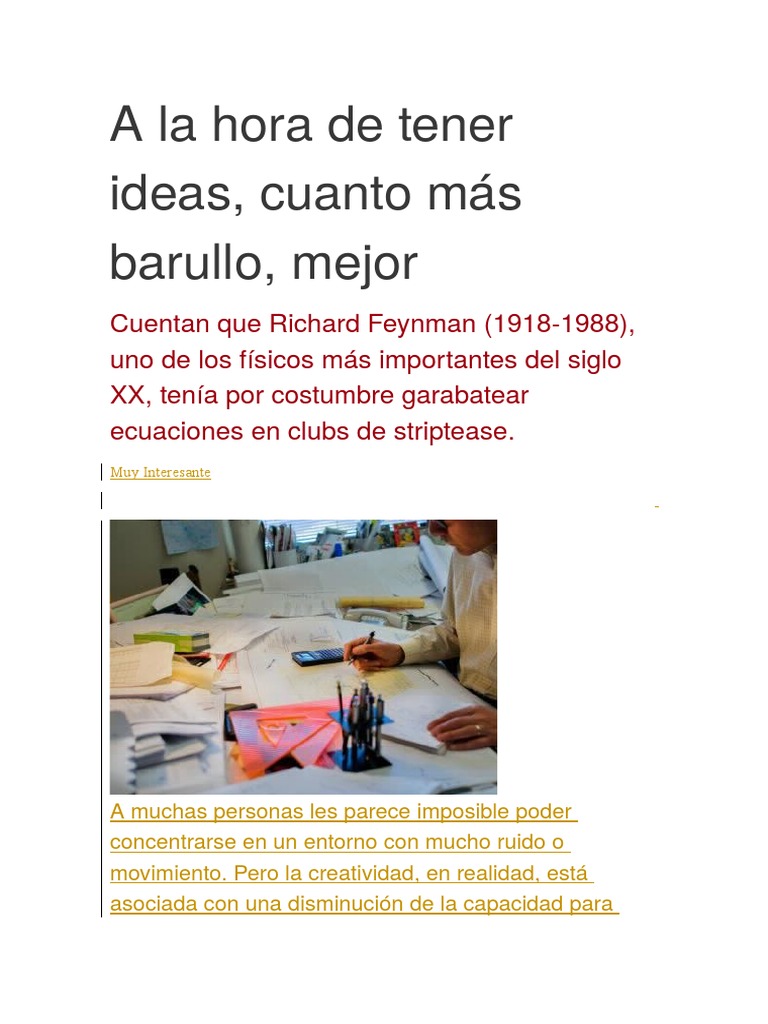 A La Hora de Tener Ideas | PDF | Relaciones personales, crianza y ...