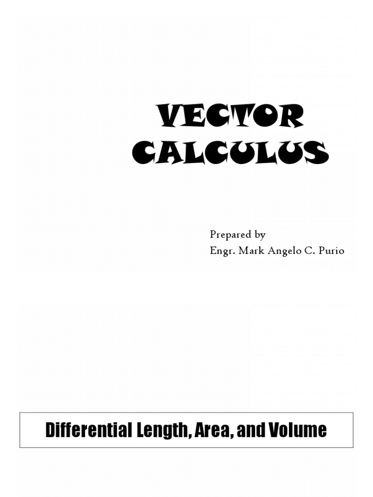 3 1 Vector Calculus Pdf Pdf Divergence Gradient