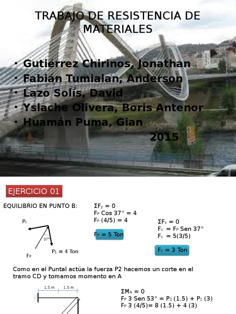 RESIS 1 Problemas | PDF | Deformación (Mecánica) | Mecanica clasica