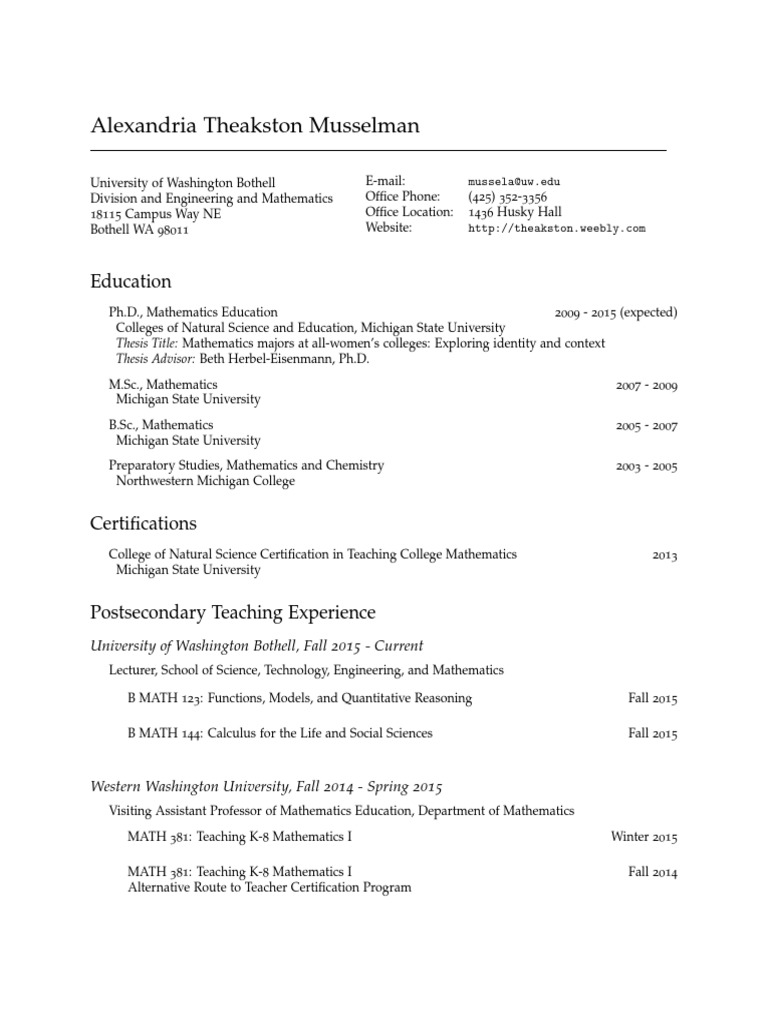 Atm CV Master | PDF | Michigan State University | Graduate School