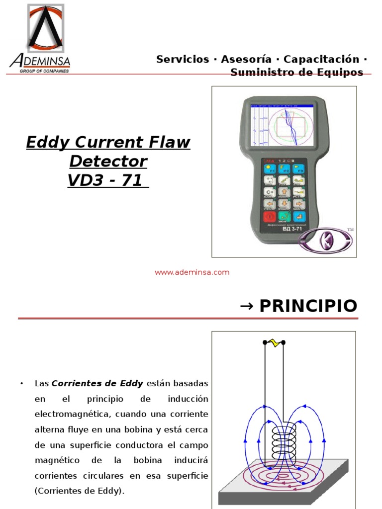 Eddy Current Flaw Detector | PDF | Corriente eléctrica | Electromagnetismo