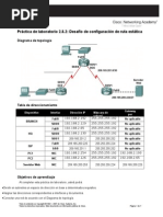 Practica 6 Ruta Estatica Configuracion | PDF | Enrutador (Computación) | Enrutamiento