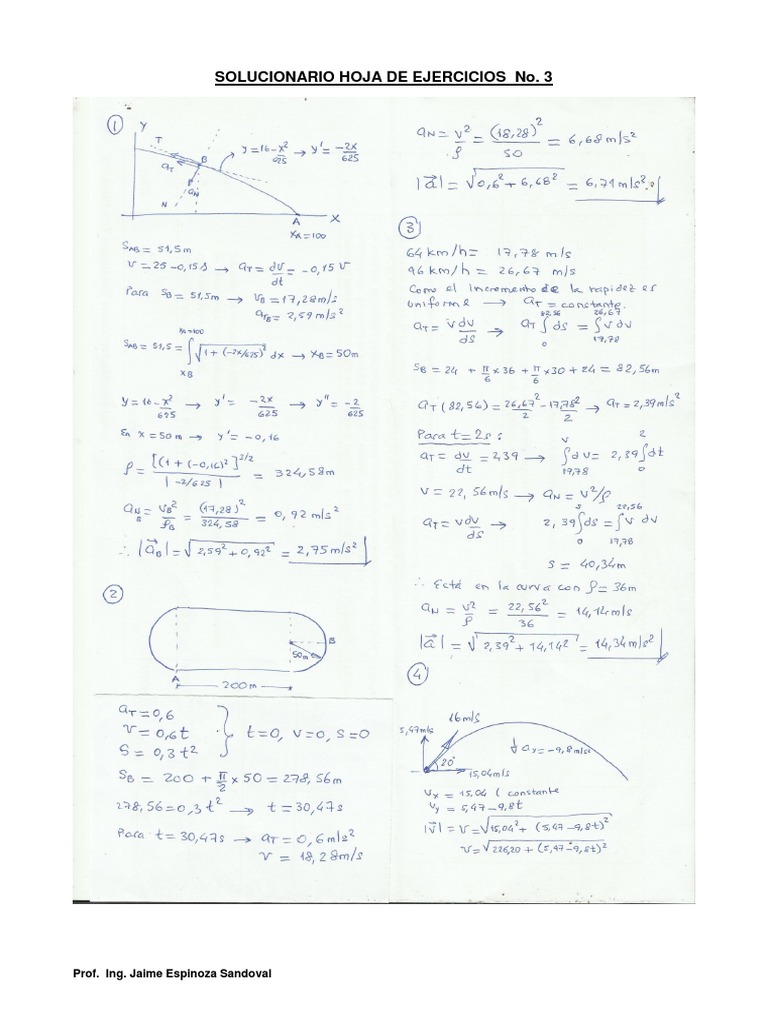 Solucionario (Hoja de Ejercicios 3) | PDF