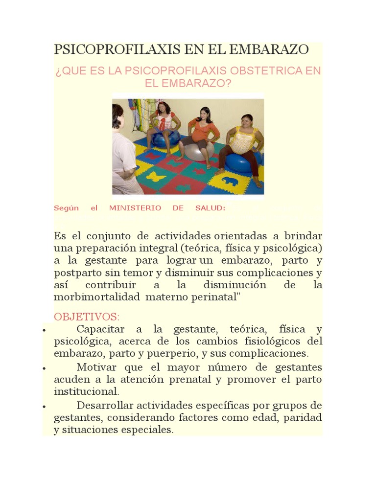 Psicoprofilaxis Obstétrica: Guía Completa | PDF | Parto | El embarazo
